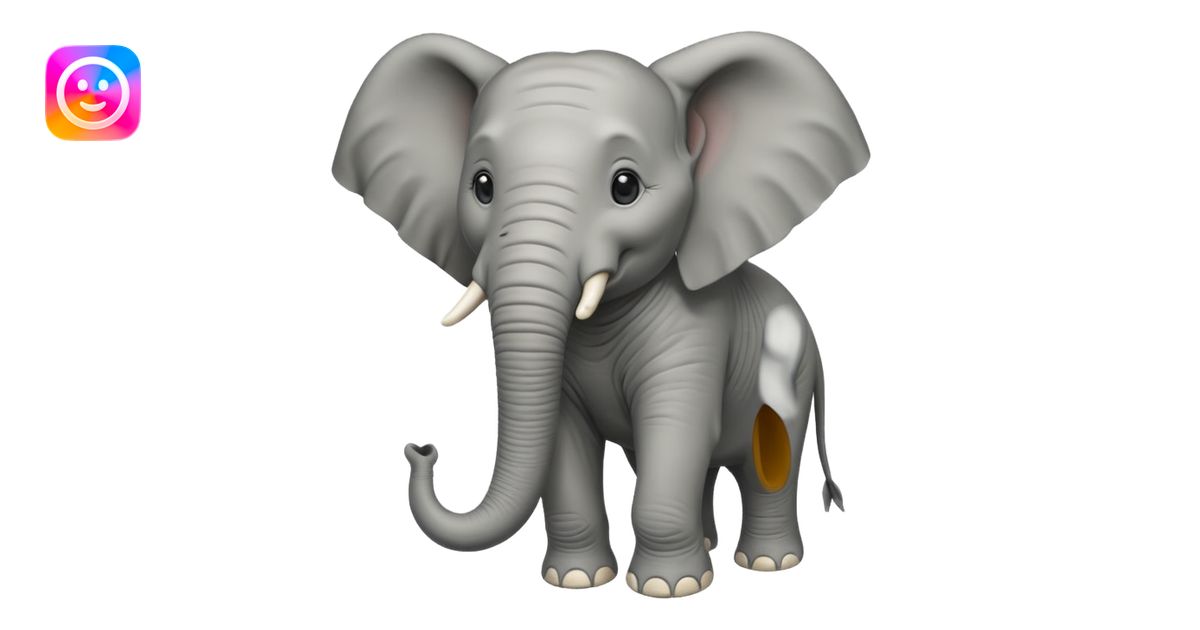 happy elephant emoji | AI Emoji Generator