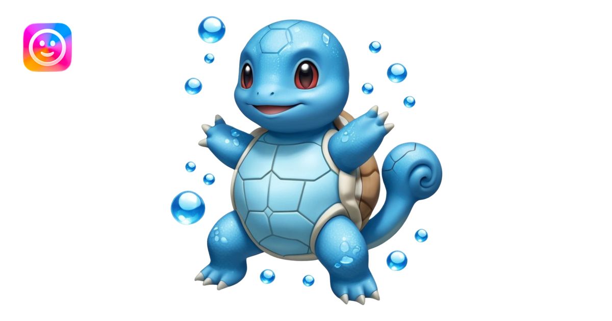glitter pokemon squirtle emoji | AI Emoji Generator