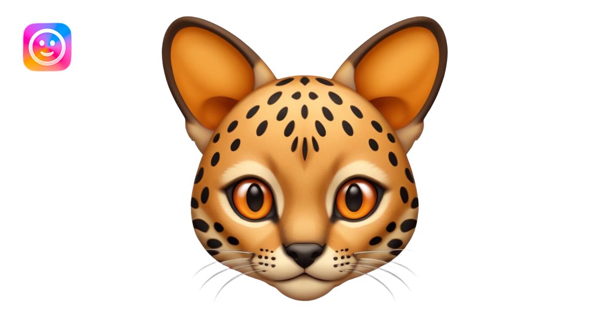 Draw an emoji of the face of an ocelot. emoji | AI Emoji Generator