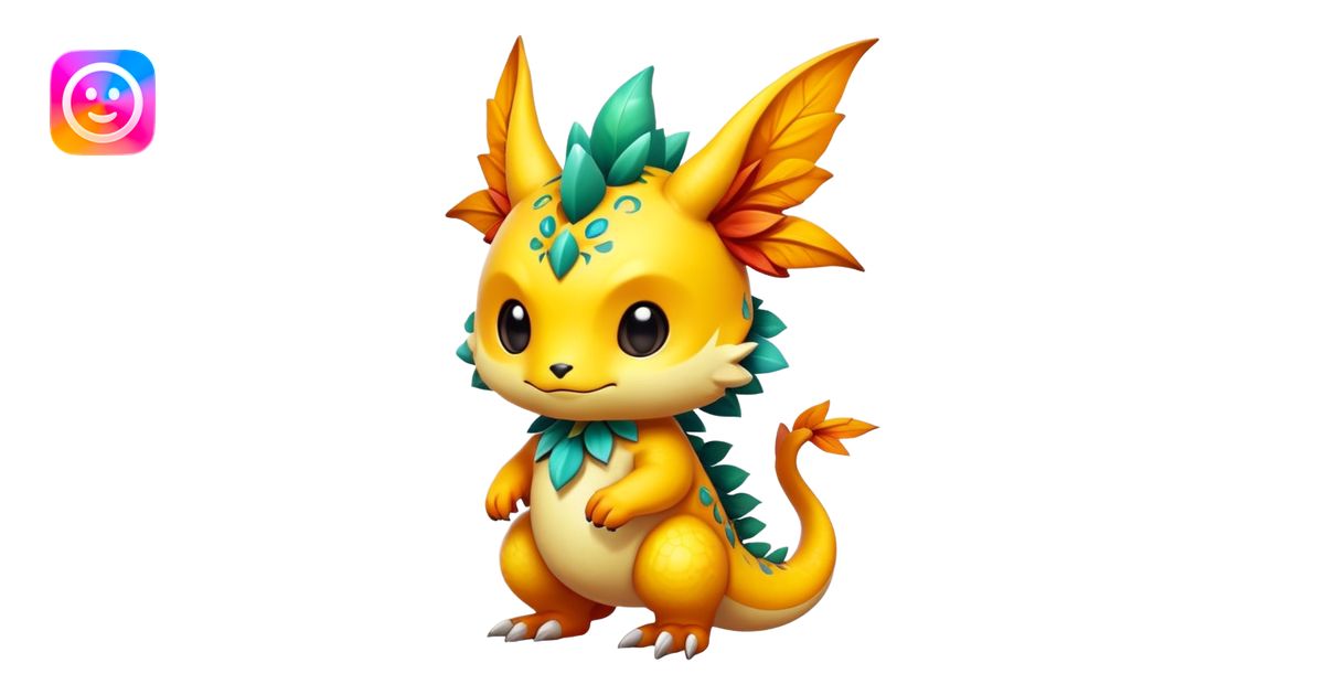 Exotic chibi Fakémon-creature emoji | AI Emoji Generator
