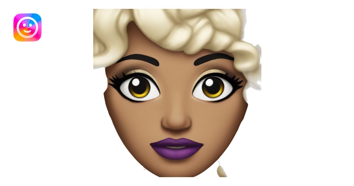 Drag queen with intense makeup emoji | AI Emoji Generator