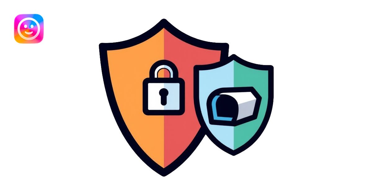 SecureNet VPN logo with shield, lock, and network tunnel icon icon | AI ...