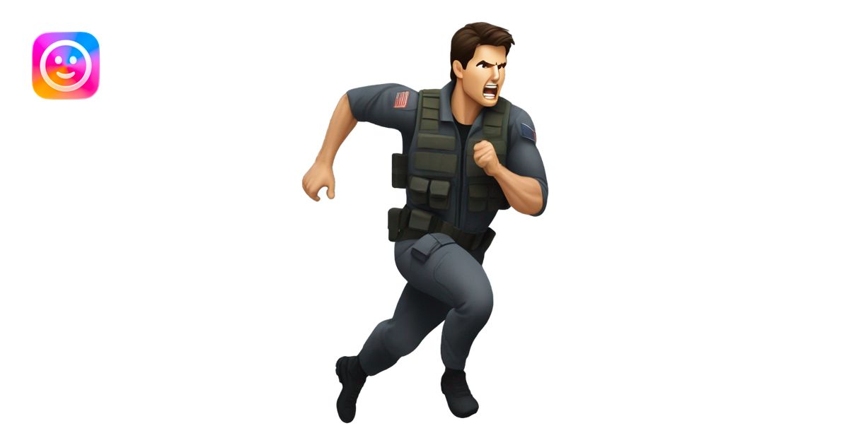 tom cruise sprinting, mission impossible emoji | AI Emoji Generator