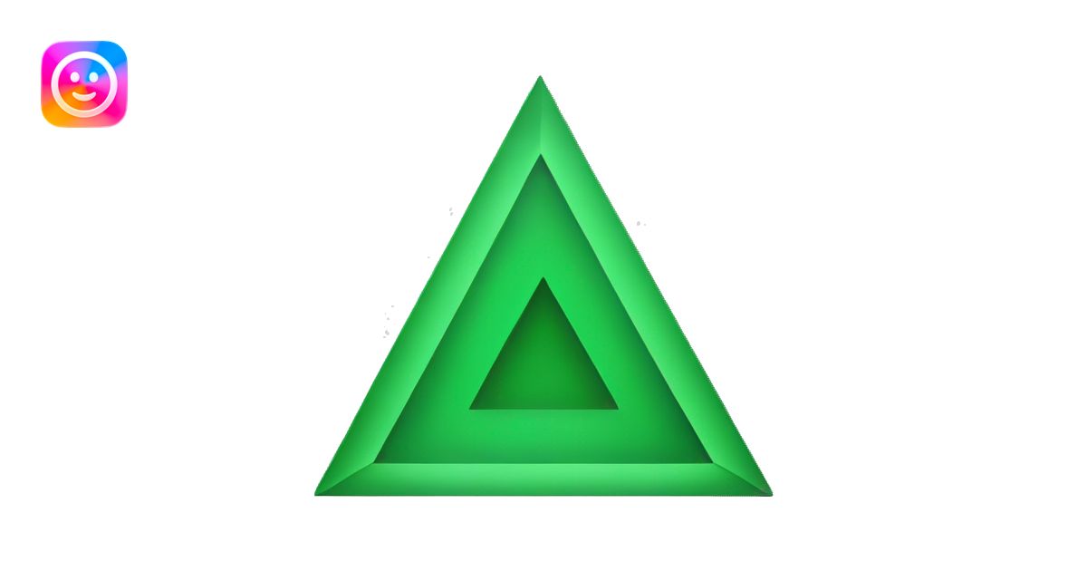 Green upward triangle emoji | AI Emoji Generator