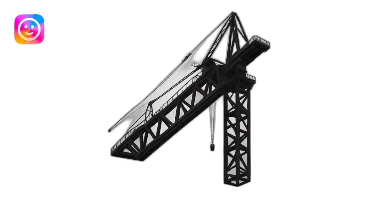 Crane noir emoji | AI Emoji Generator