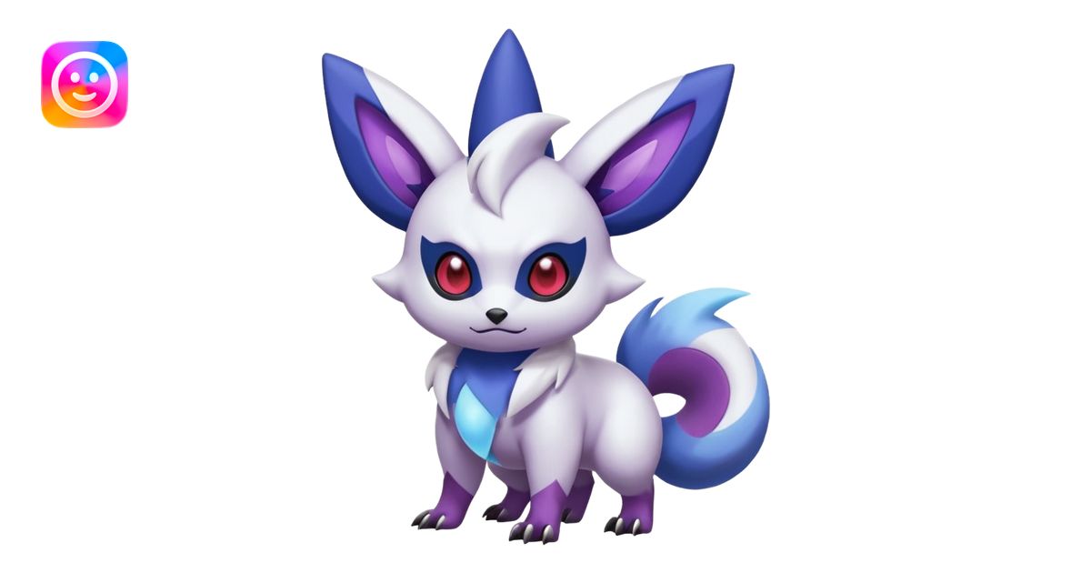 Shiny White with Violet and Indigo markings and nebula markings Absol ...