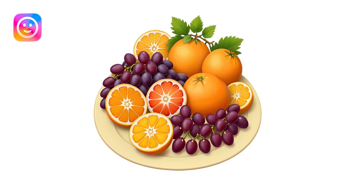 Fruit Plate emoji | AI Emoji Generator