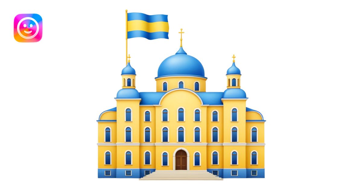make the png emoji of the great state building of Ukraine emoji | AI ...