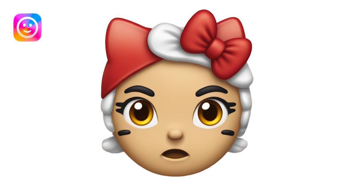 Angry hello kitty emoji | AI Emoji Generator