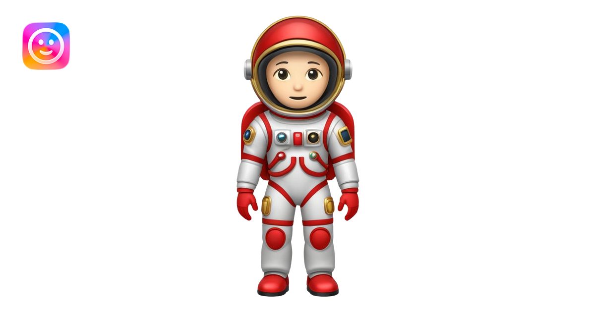 Money astronaut, red and black design, having a logo of "AIOT" emoji ...
