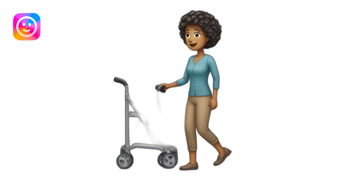 woman with walker emoji | AI Emoji Generator