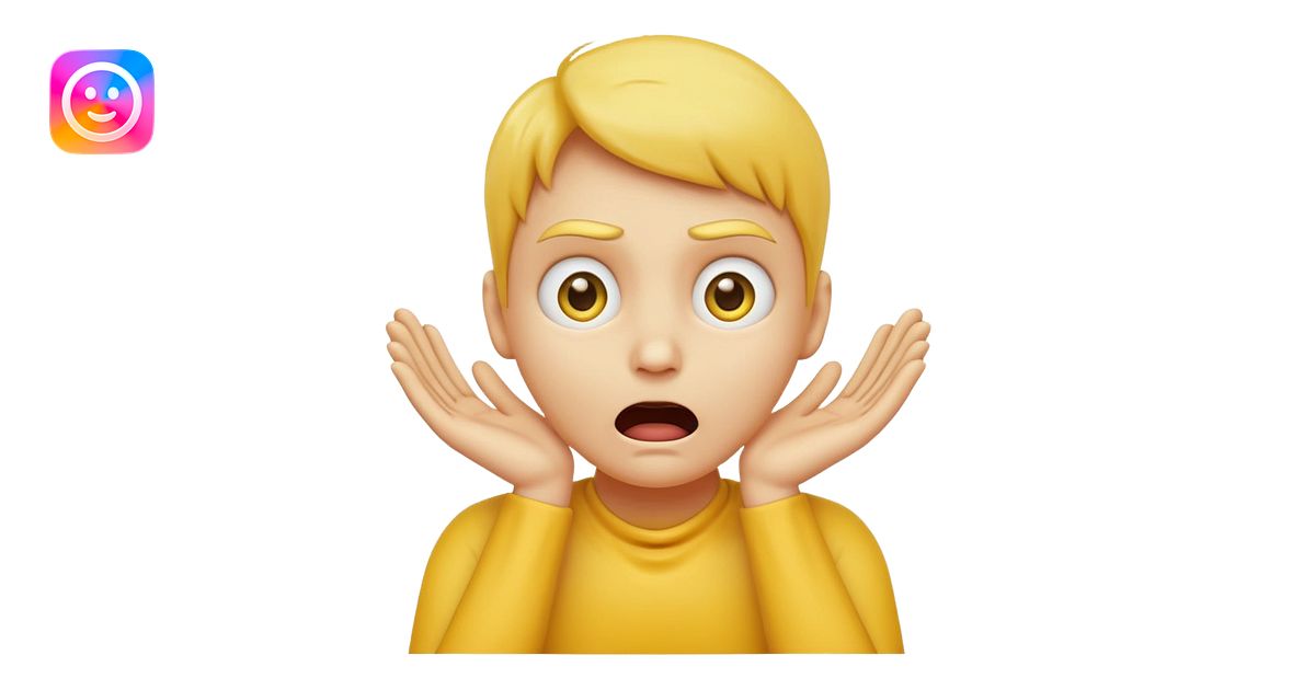 Yellow face emoji strangling itself with 2 arms crossed and hands ...