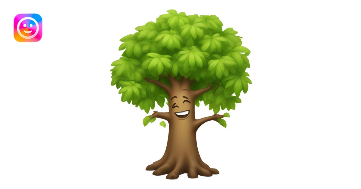 Smiling Tree Emoji emoji | AI Emoji Generator