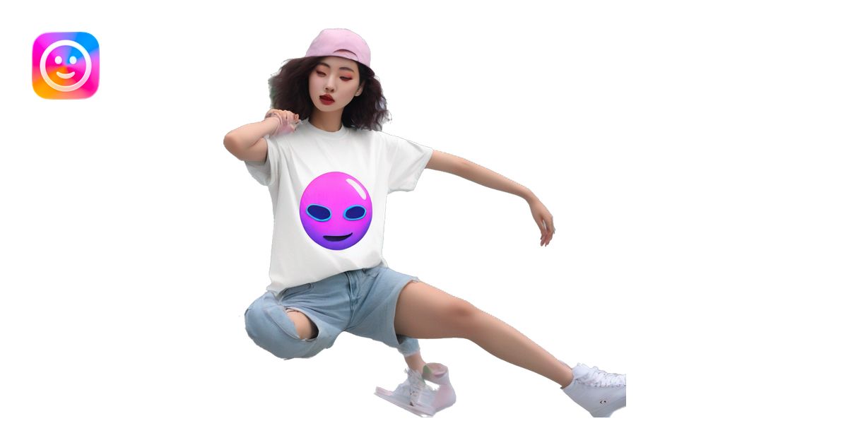 Vaporwave person dancing Skater fashion aesthetic baggy clothes graphic ...