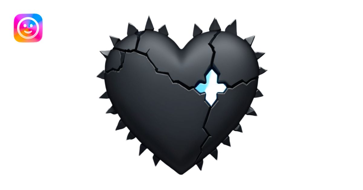 Black heart break emoji | AI Emoji Generator
