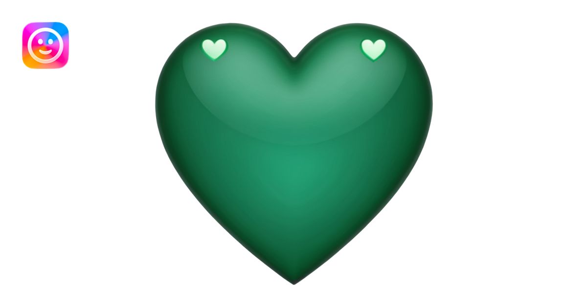 dark green heart emoji with sharp edges emoji | AI Emoji Generator