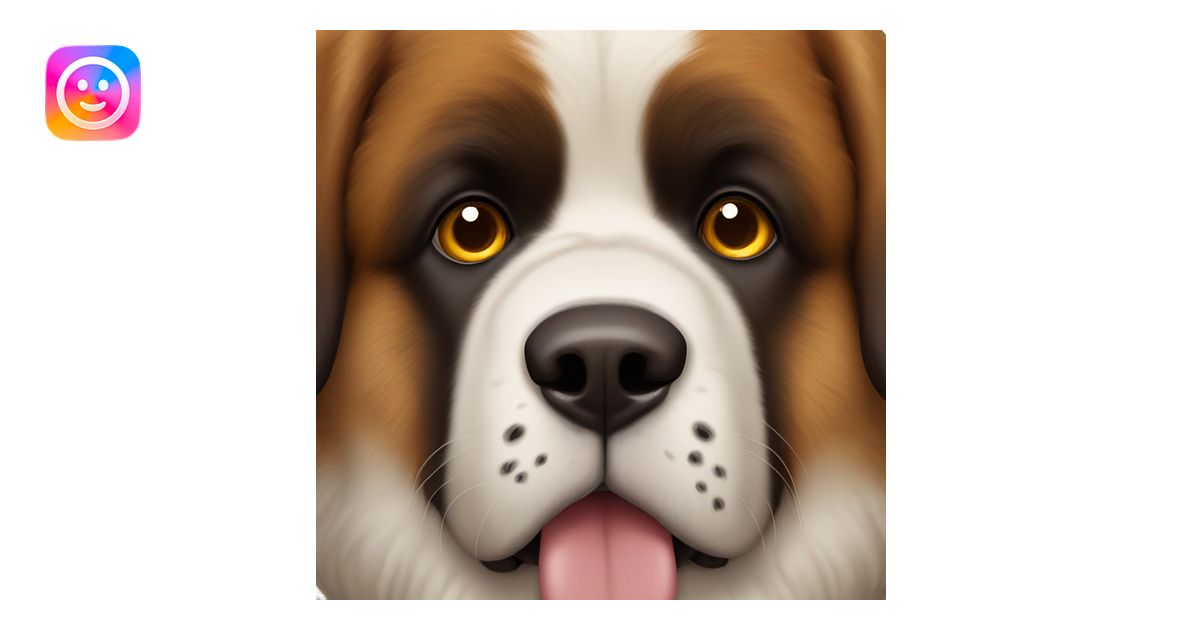 Saint Bernard face emoji | AI Emoji Generator