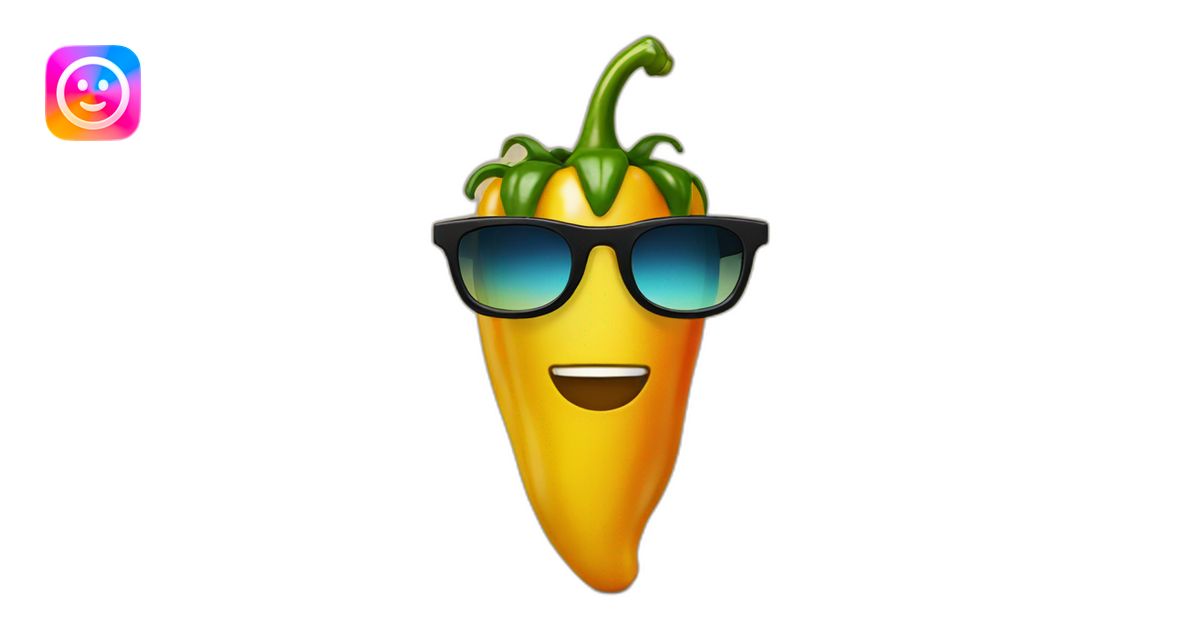 Pepper in black sun glasses emoji | AI Emoji Generator