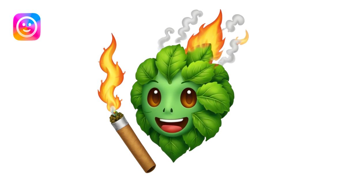 Talking weed joint emoji | AI Emoji Generator