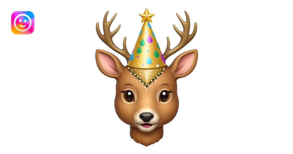 a new year's deer, Christmas mood emoji | AI Emoji Generator