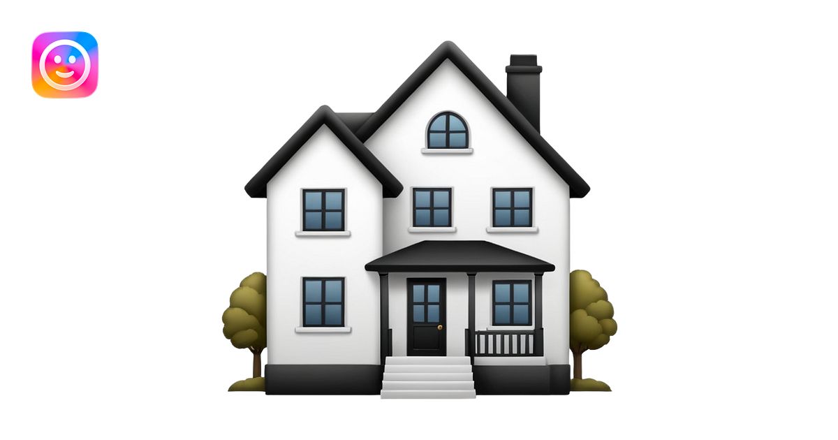 simple house LINE drawing emoji | AI Emoji Generator
