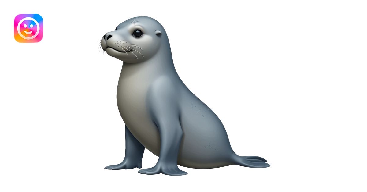scary grey sea lion full body emoji | AI Emoji Generator