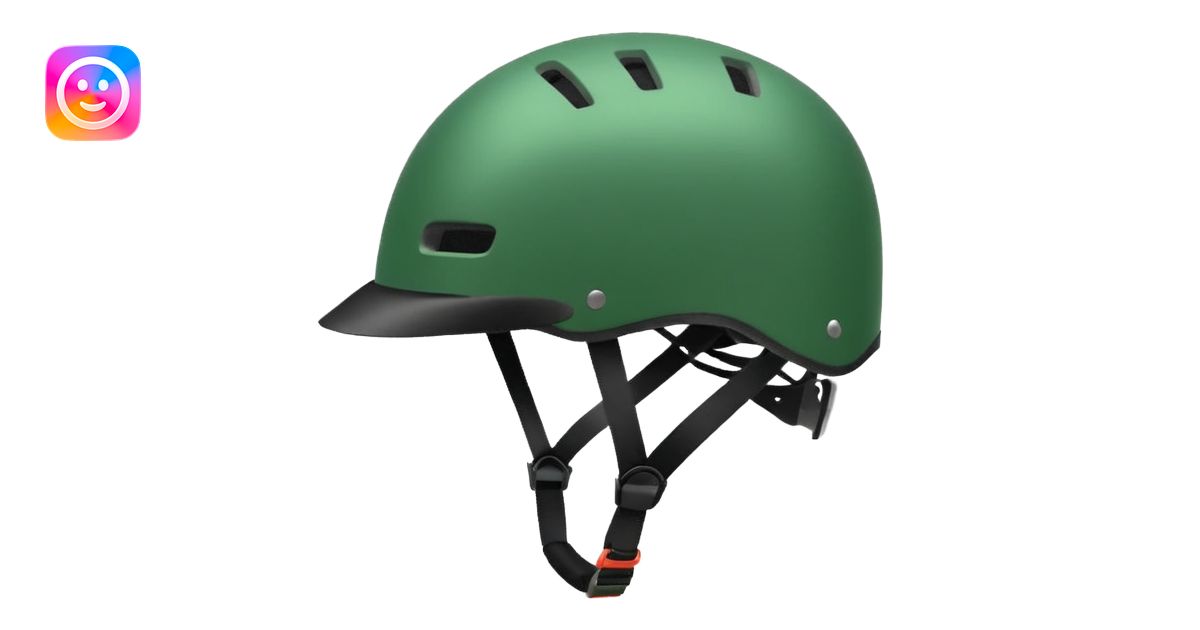 green bike helmet emoji | AI Emoji Generator