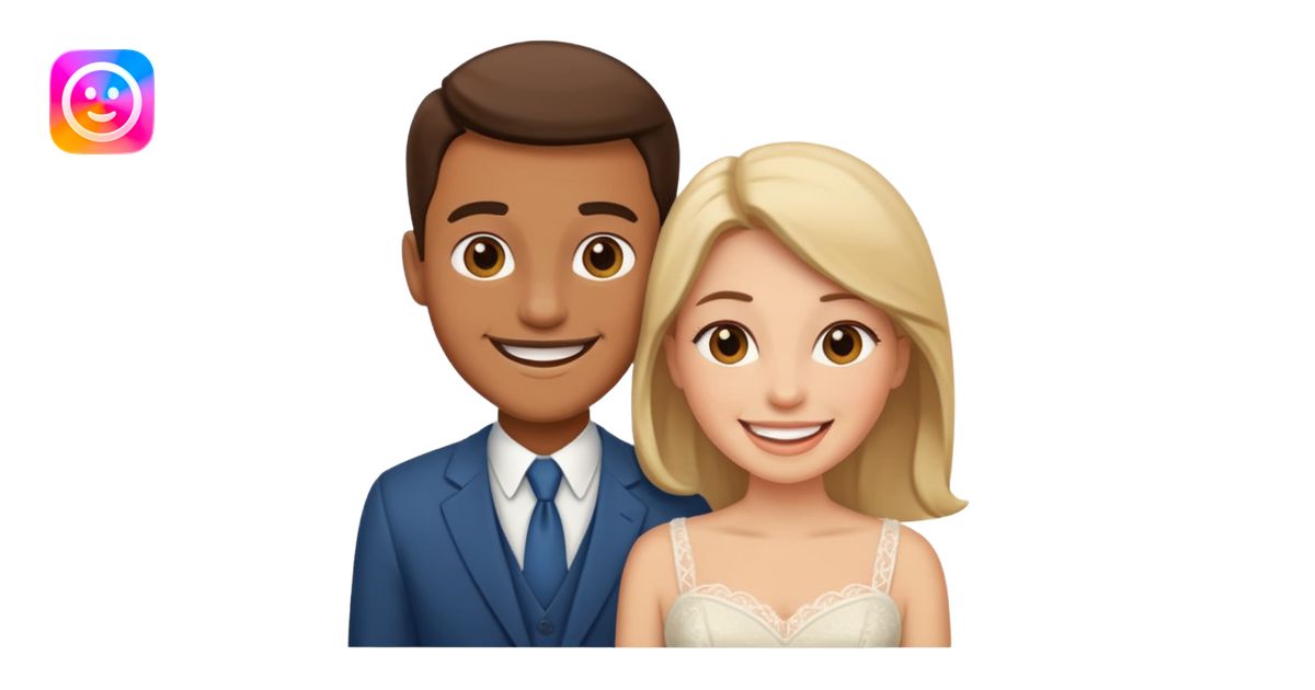 Married couple male and female emoji | AI Emoji Generator