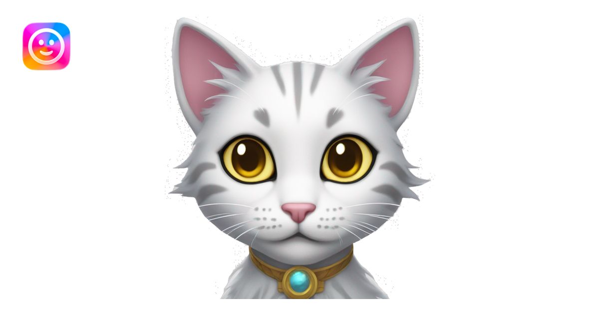 Yuumi the magical cat league of legenfs emoji | AI Emoji Generator