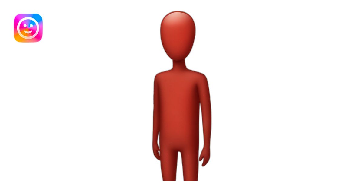 Stickman red emoji | AI Emoji Generator