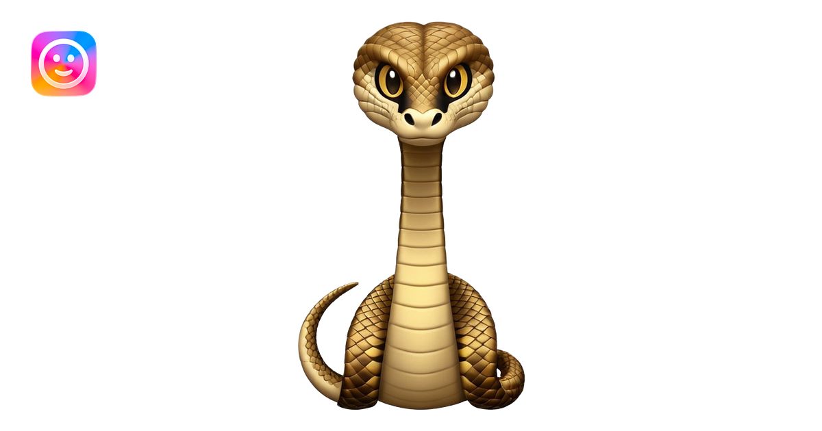 cobra is in its upright defensive posture emoji | AI Emoji Generator