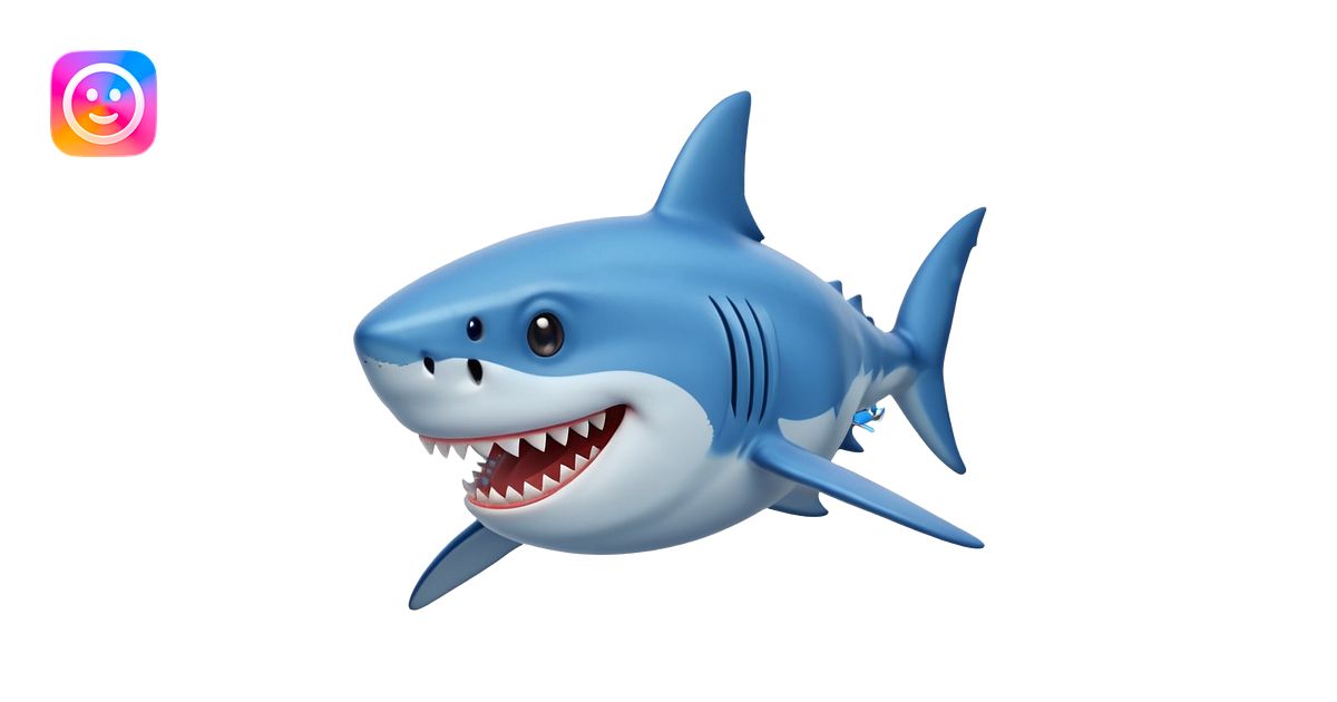 SHARK HAPPY FACE POV emoji | AI Emoji Generator