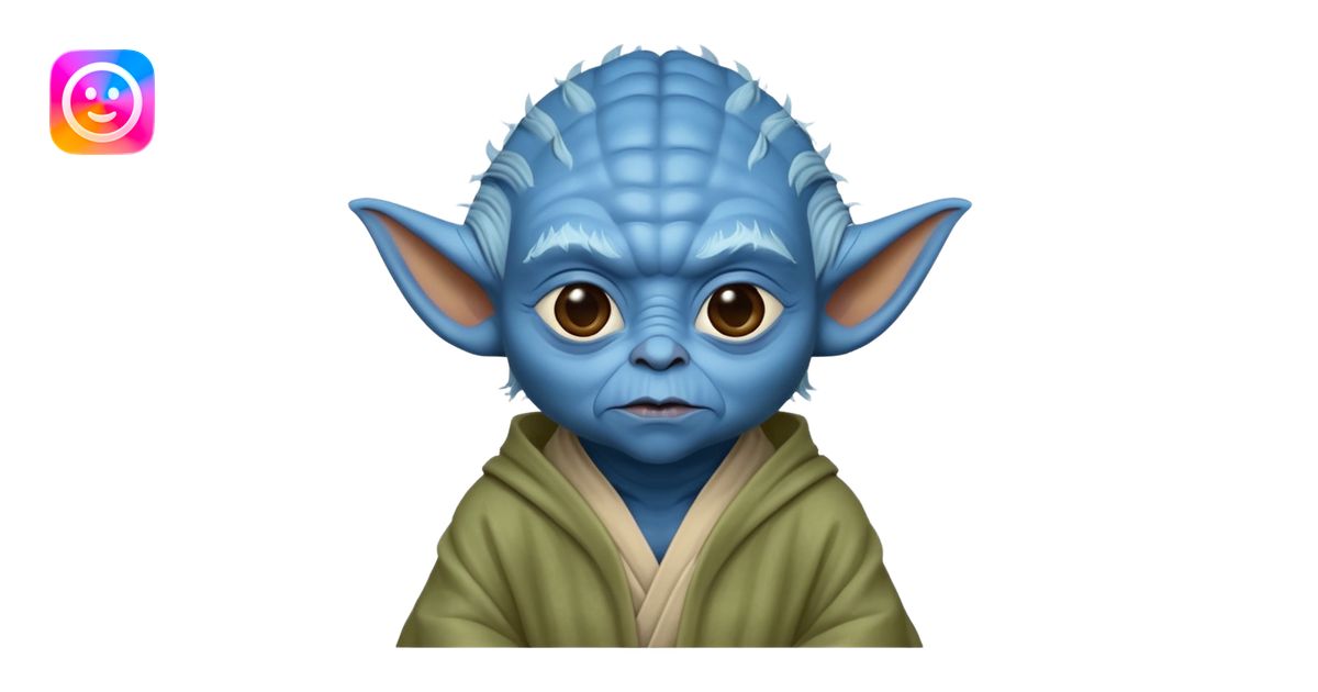 yoda but with blue skin emoji | AI Emoji Generator