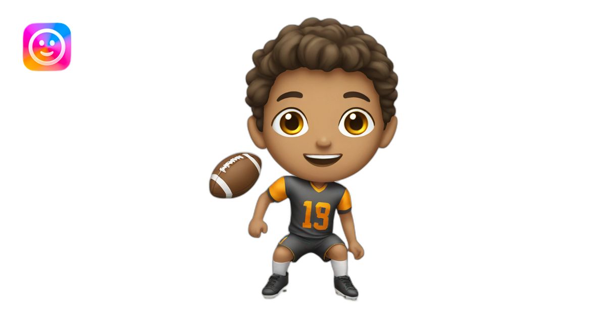 kids playing football emoji | AI Emoji Generator