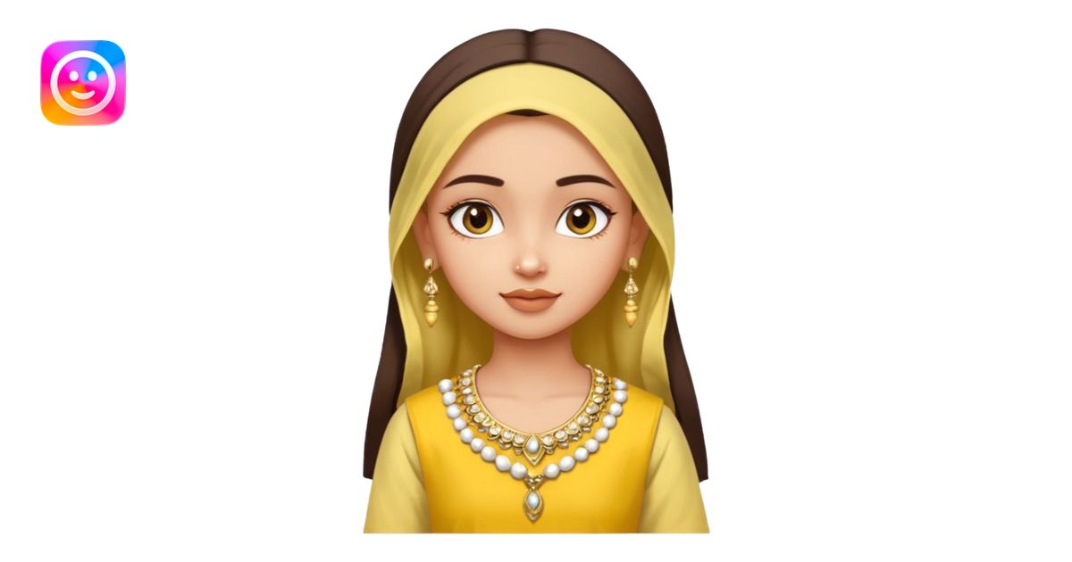 generate an ios genmoji in a bratz style of a fair beautiful indian ...