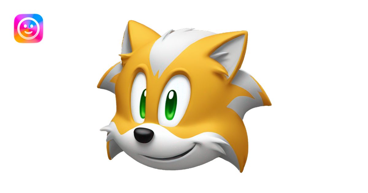 tails head, sonic emoji | AI Emoji Generator