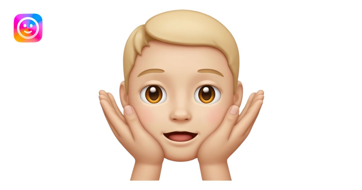 squish face emoji, face pressed between hands, adorable emoji | AI ...