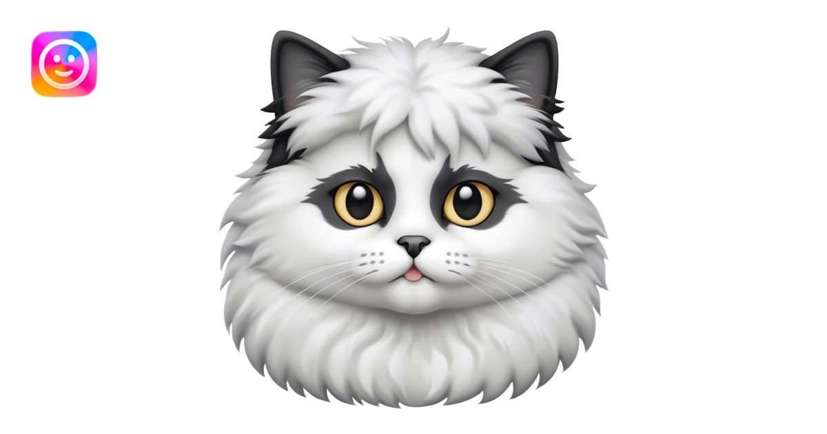 Bixby cat black and white emoji | AI Emoji Generator