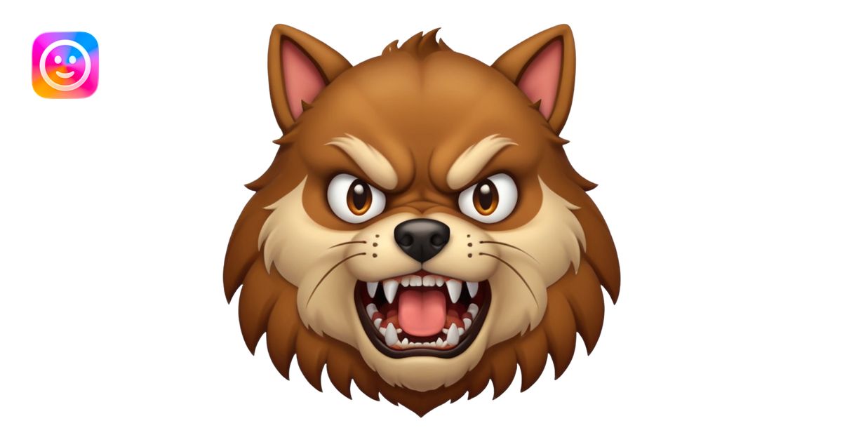 Angry dog emoji | AI Emoji Generator