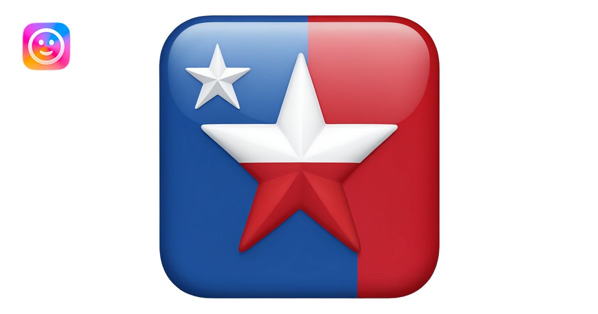 An emoji of the Texan flag emoji | AI Emoji Generator