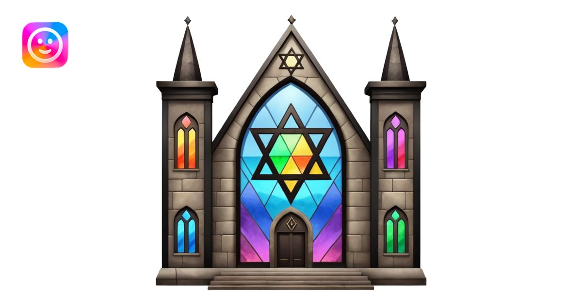 jewish synagogue temple in dark goth aesthetic style with black ...