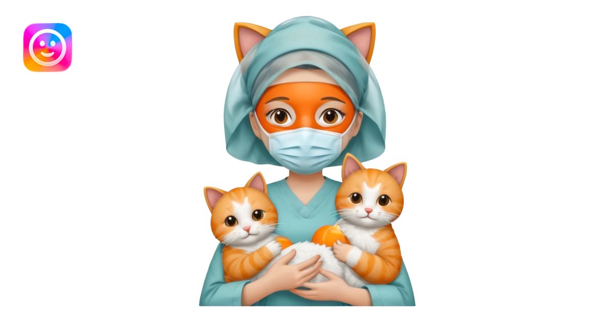scrub nurse with cats emoji | AI Emoji Generator