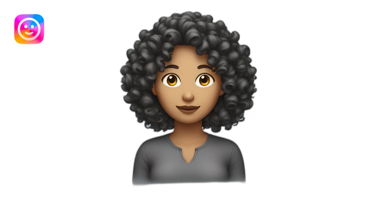 curly hair woman cyring emoji | AI Emoji Generator
