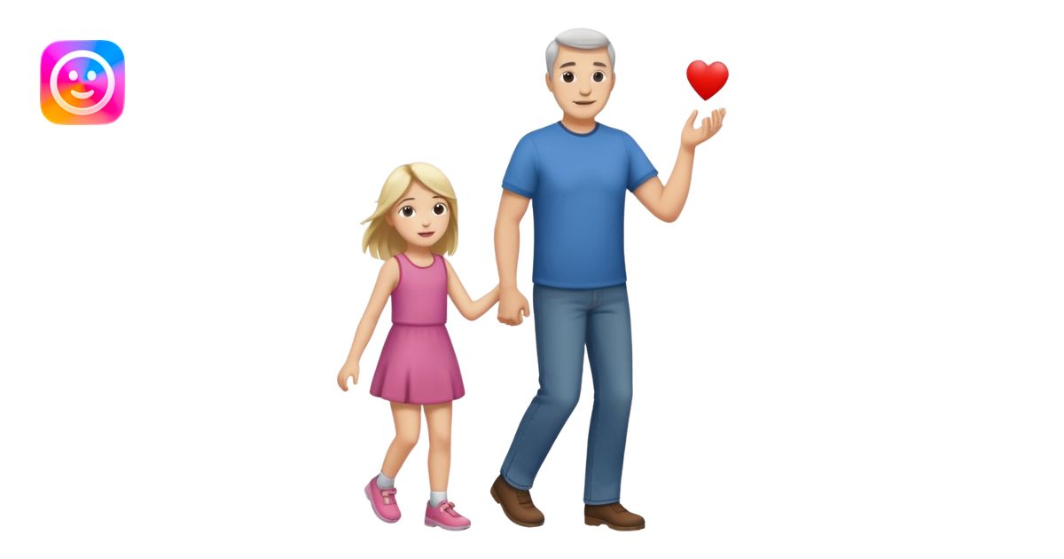 father and daughter playing full body emoji | AI Emoji Generator