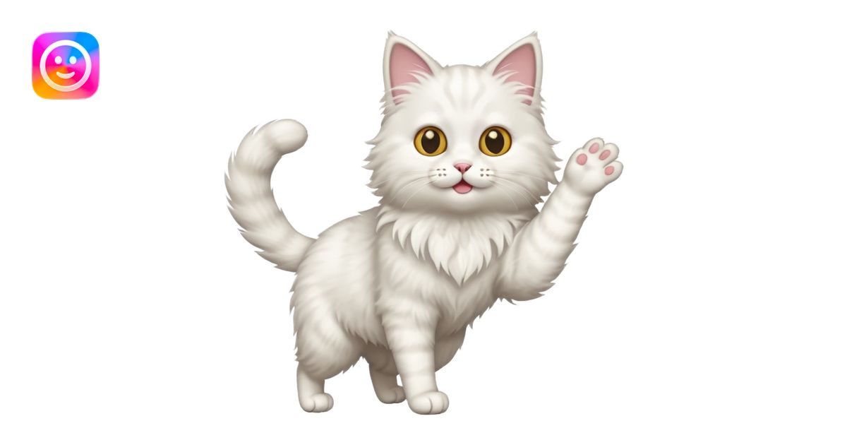 Cat with feet in the air emoji | AI Emoji Generator