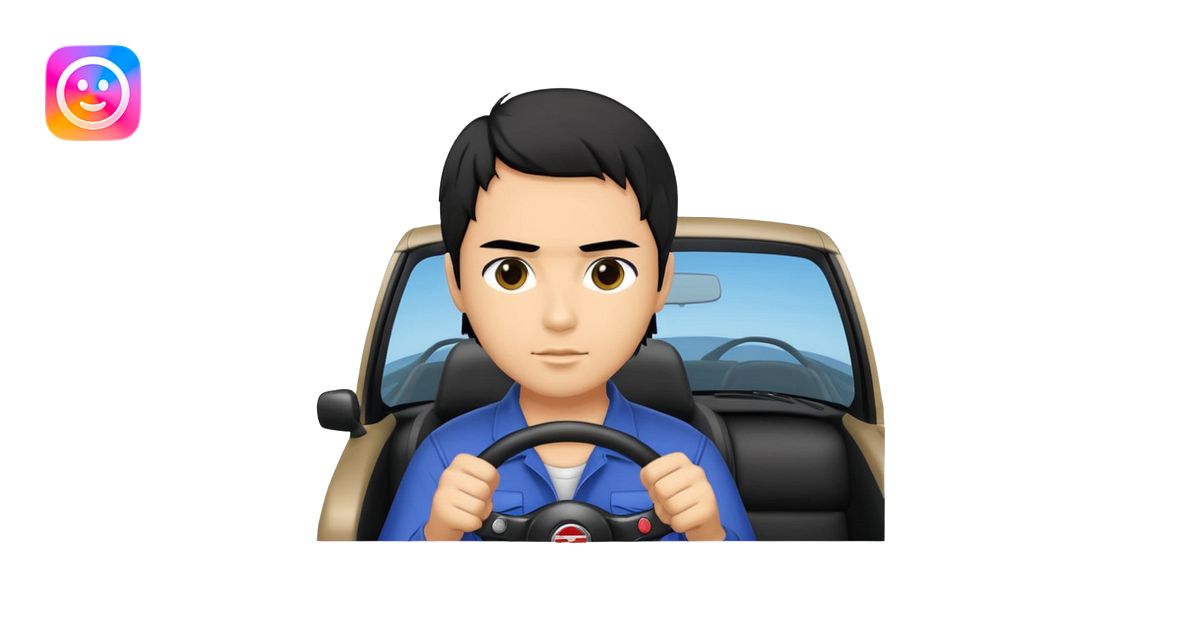 💇 driving His Nissan Skyline R34 Gtr emoji | AI Emoji Generator