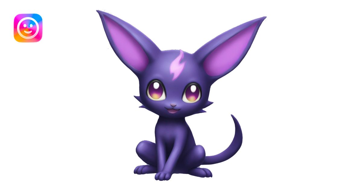 Dark Shiny Cute Kawaii Ethereal Dark Noibat-Delcatty-Espeon-fusion ...