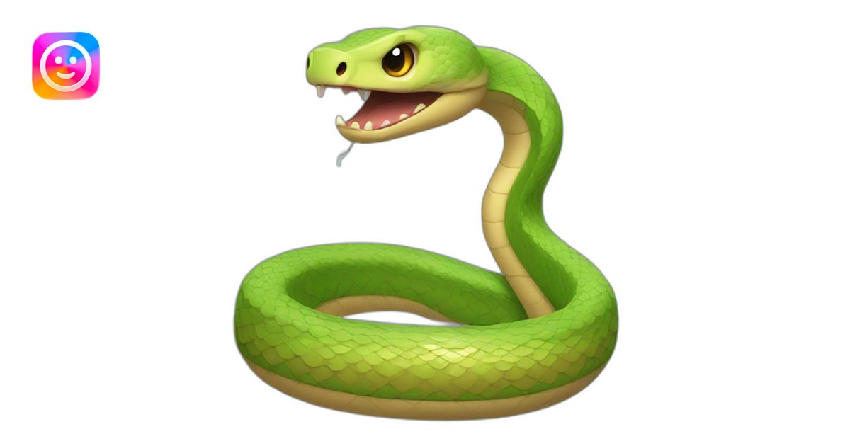 dangerous but cute snake emoji | AI Emoji Generator