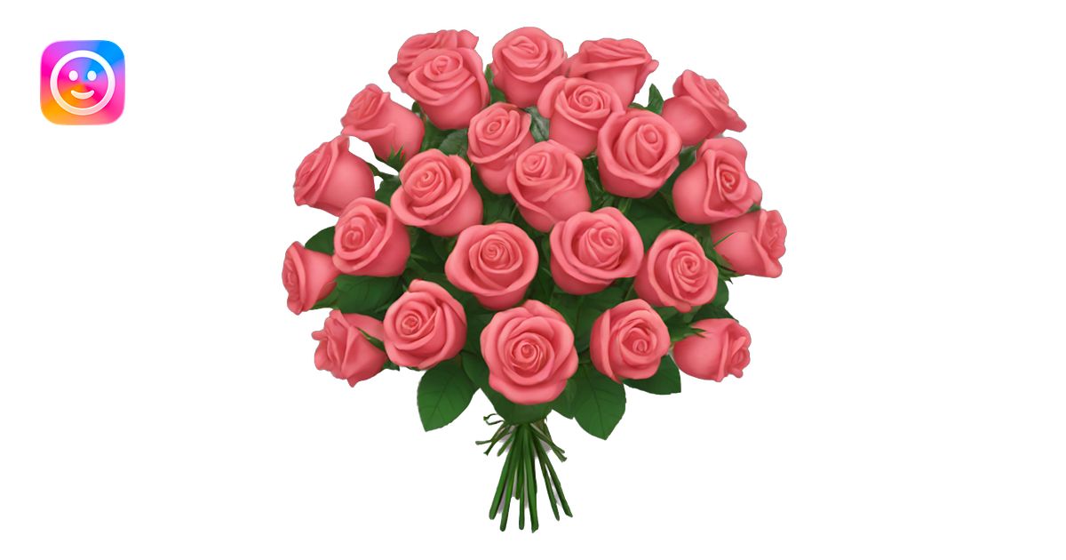 Bouquet of humongous roses emoji | AI Emoji Generator