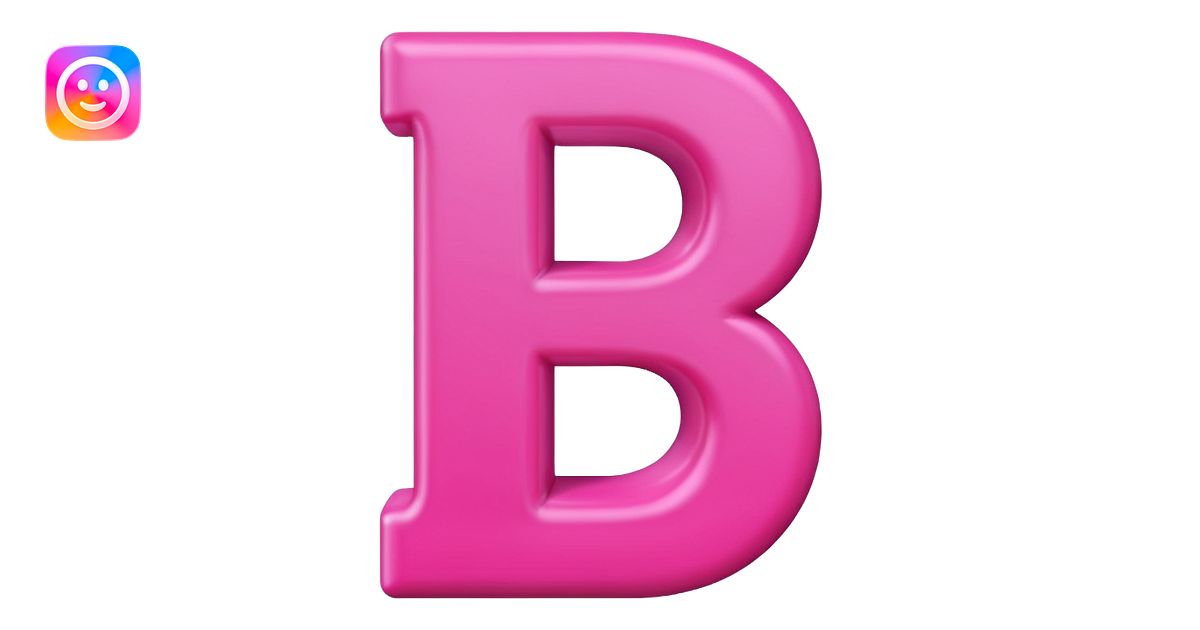 mix color pinks 3d letter p emoji | AI Emoji Generator
